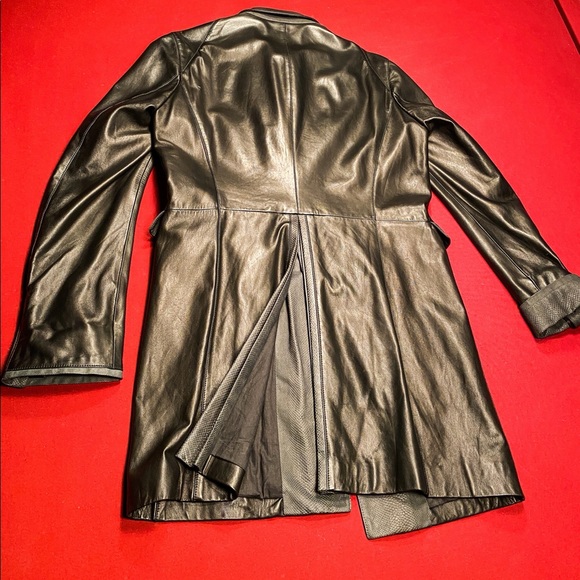 Viktor & Rolf | Jackets & Coats | Viktor Rolf Italian Leather Coat ...